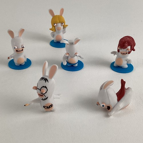 Raving Rabbids Invasion Mini 2" PVC Figure Topper Toy Lot Nickelodeon ...