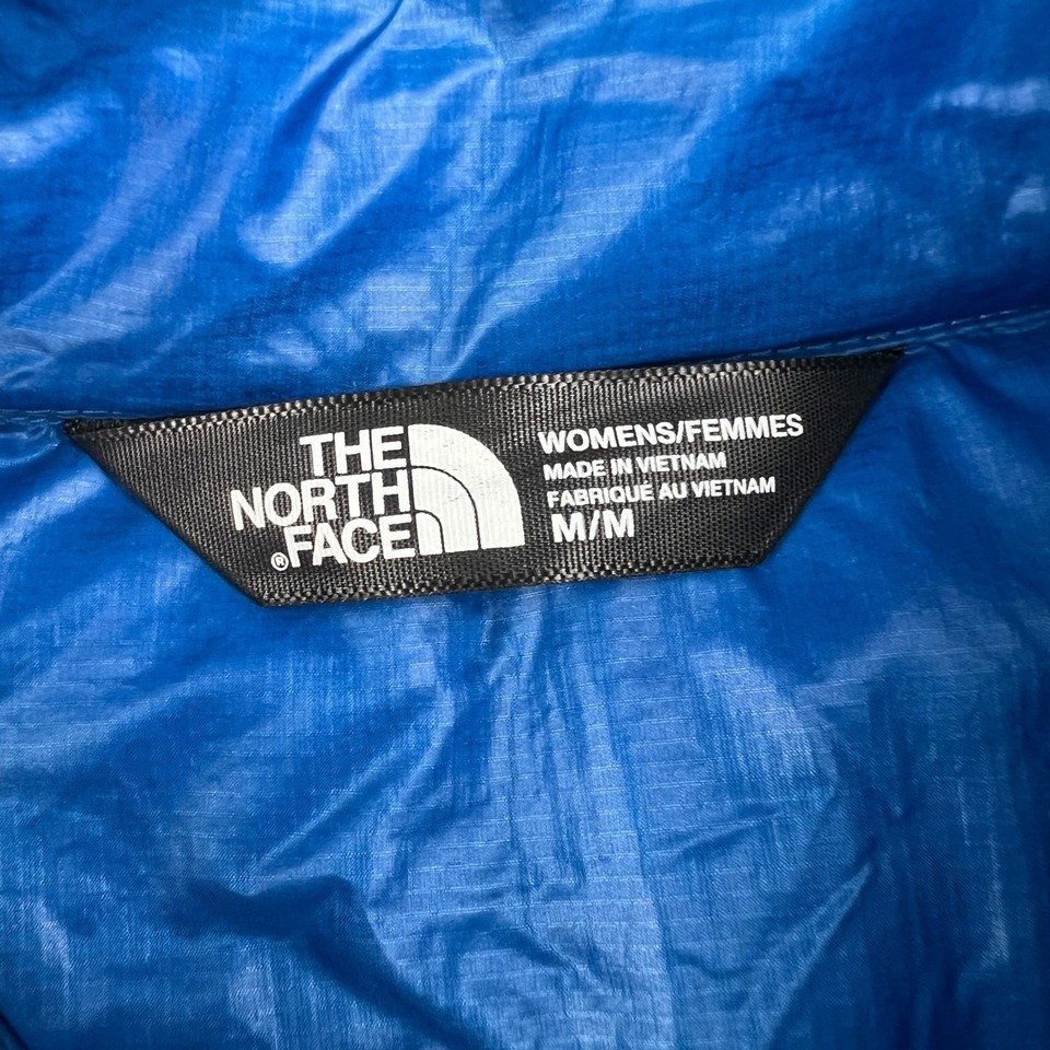 North Face Thermoball Vest Puffer Quilted Jacket Medium Womens Blue ...