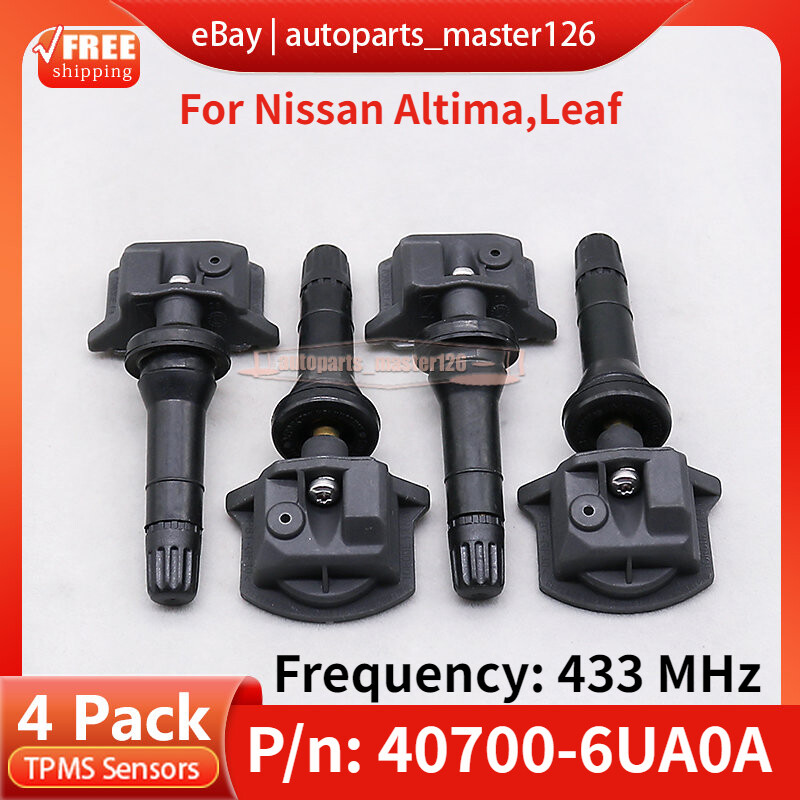 NEWEST 4PCS TPMS 433Mhz 40700-6UA0A For Nissan Altima Leaf Tyre ...