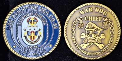 CG-58 USS PHILIPPINE SEA CPO MESS - War Dog - Navy Challenge Coin | eBay
