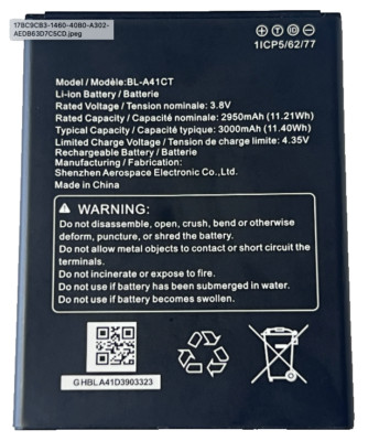 Coosea Bounce SL201D BL-A41CT Li-Ion Battery 3000mAh 4.35V OEM Cell ...