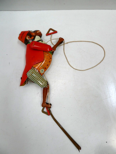 VINTAGE TIN TOY CLIMBING STRING MONKEY | eBay