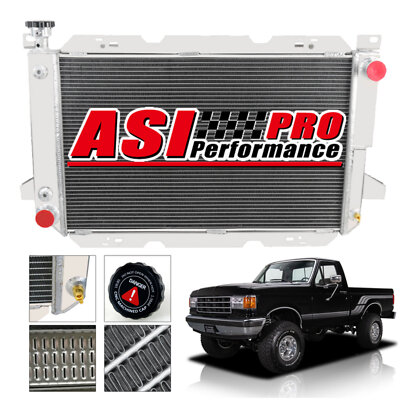 3 ROW ALUMINUM RADIATOR Fit 1985-1997 1995,96 93 92 FORD F150 F250 F350 ...