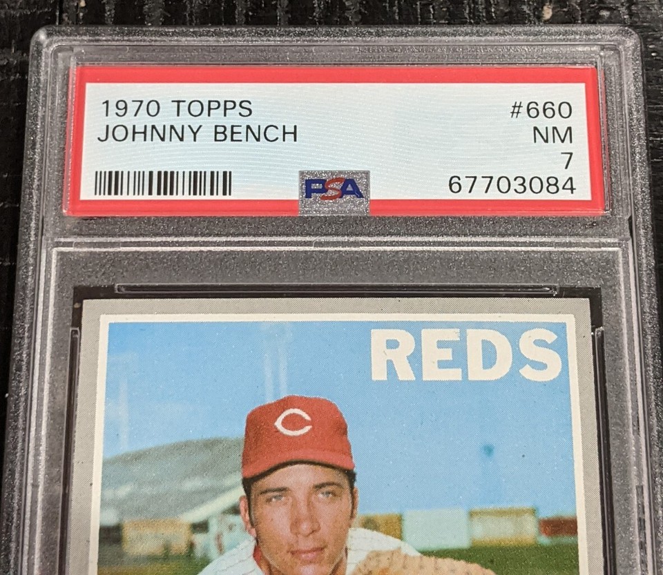1970 Topps Johnny Bench PSA 7 NM Original Vintage REDS #660 Quality ...
