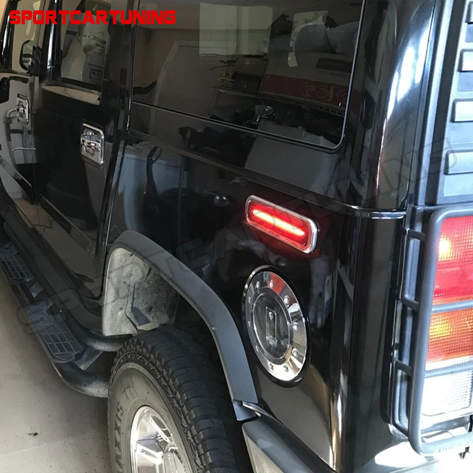 For 2003-2009 Hummer H2 Rear Red Full LED Side Marker Lights Lamp ...