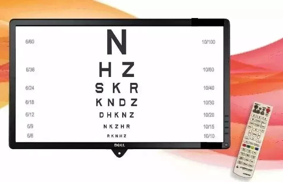 Digital Eye Chart Vision Optics Visual Acuity Software Chart Used | eBay
