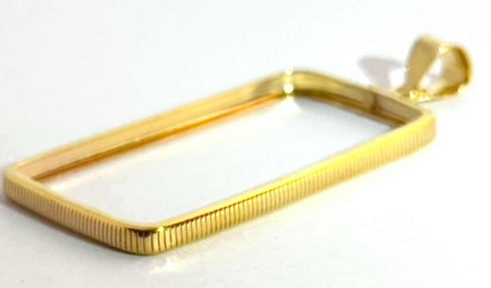 14k Gold overlay bezel frame for 1 oz Pamp Lady Fortuna Gold Bar ...