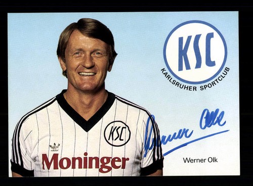 Werner Olk Autogrammkarte Karlsruher SC 1984-85 Original + A 194017 | eBay