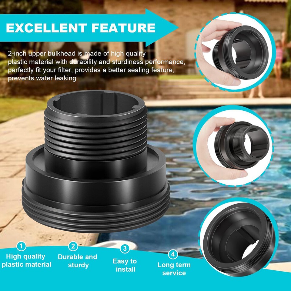 194801 2" Bulkhead for Pentair Clean FNS Plus Quad Nautilus Pool Spa ...