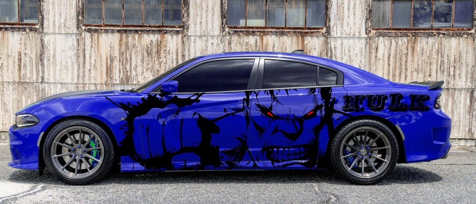 Sticker For Dodge Charger Side Scat Pack Angry Hulk Design Vinyl ...