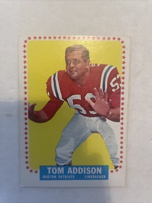1964 Topps #1 Tom Addison Patriots SHORT PRINT EXCELLENT CONDITION Near Mint | eBay