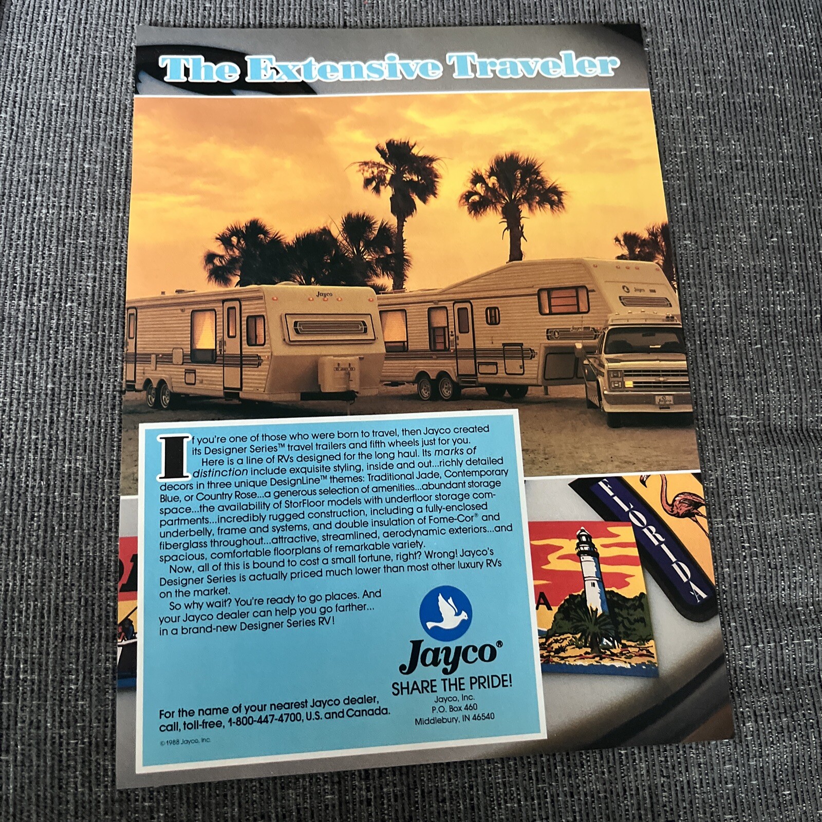 1988 Jayco Travel Trailer Fifth Wheel Camper RV ad The Extensive ...