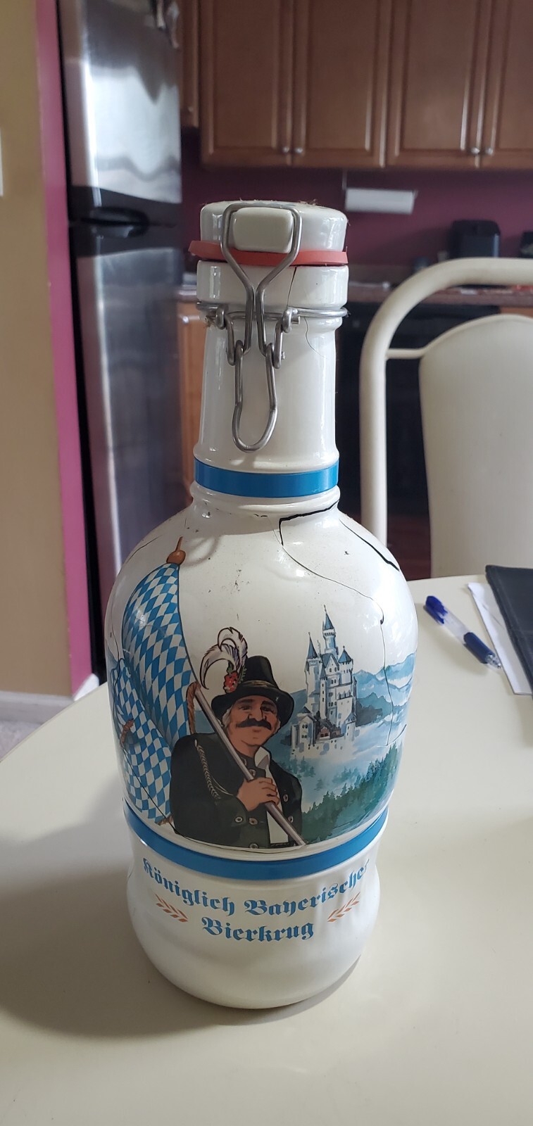 German Style Swing Top Ceramic Growler With Handle 2 Liter | eBay