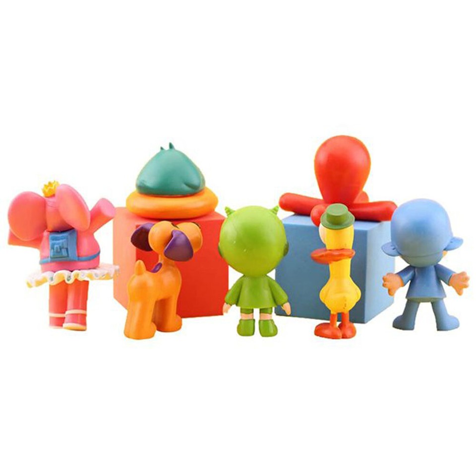7pcs Set Pocoyo Figure Toy Pocoyo, Elly, Pato, Loula, Nina, Sleepy Bird ...
