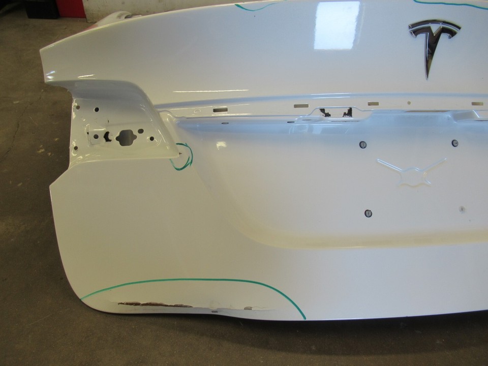 2021+ Tesla Model X Liftgate Trunk Shell White Damaged | eBay