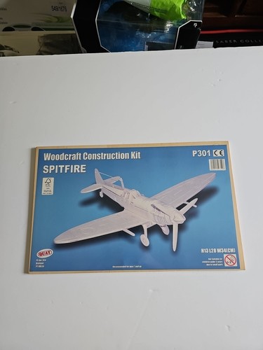 SPITFIRE Woodcraft Construction Kit- Airplane 3D Wooden Model Puzzle ...