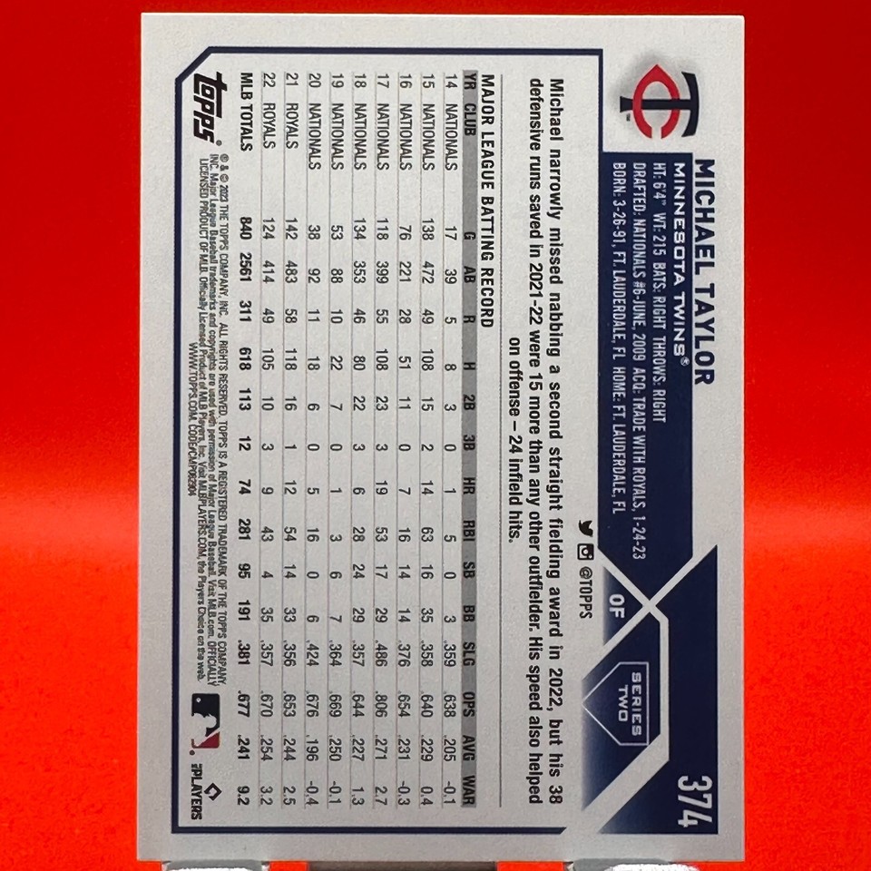 2023 Topps Series 2 - Michael Taylor #374 | eBay