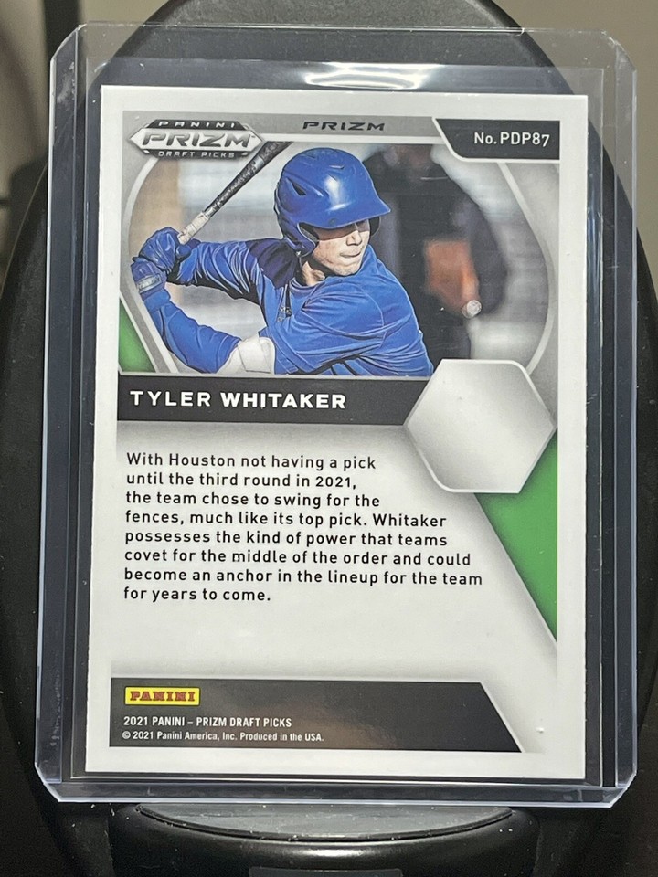 Tyler Whitaker 2022 Panini Prizm Draft Picks Blue Wave #PDP87 Houston ...