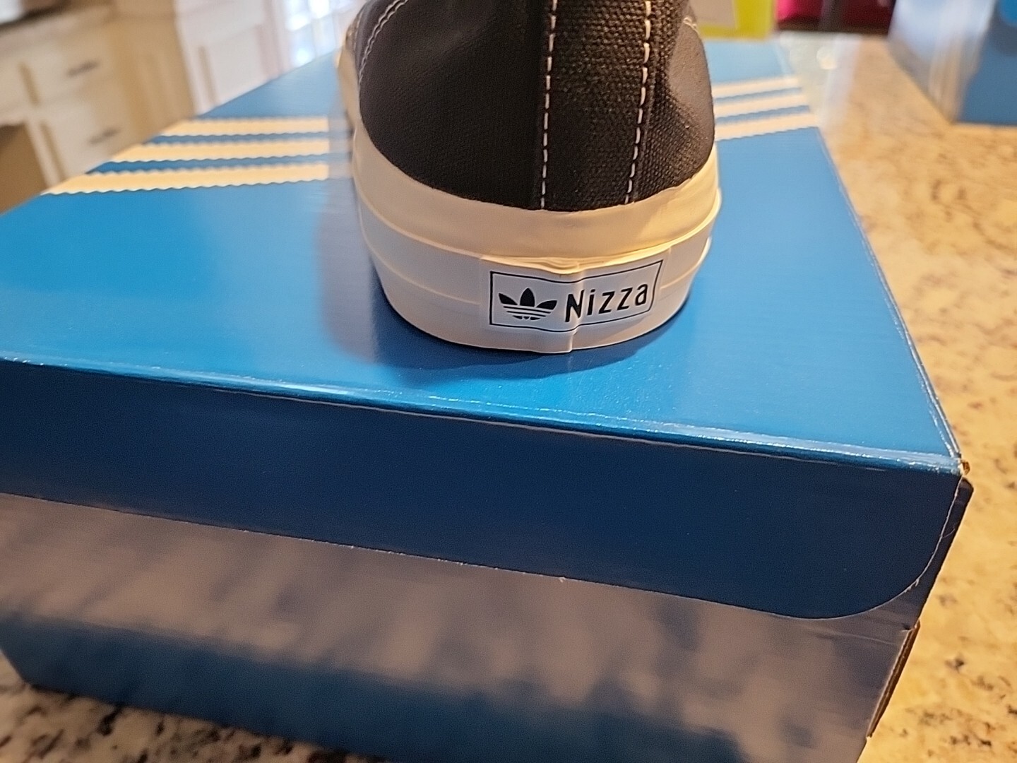 Adidas Originals Mens Nizza Hi RF Core Black / White Canvas Size 12 ...