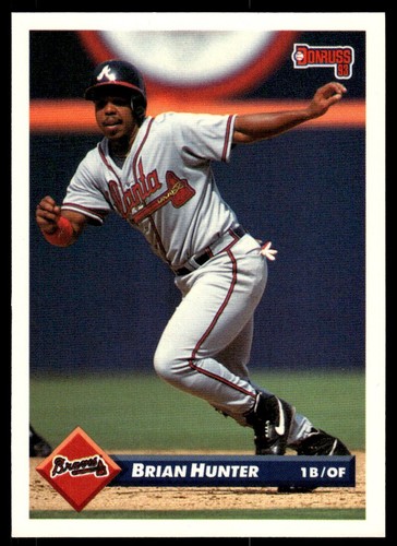 1993 Donruss Baseball Card Brian Hunter Atlanta Braves #290 | eBay