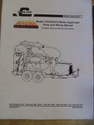 Cimline Model 110/230/410 Melter Applicator Owner / Operator Wiring ...
