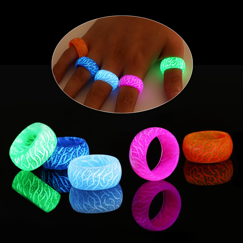 Luminous Glow Ring Glowing In The Dark Jewelry Rings For Women Men Gift ...