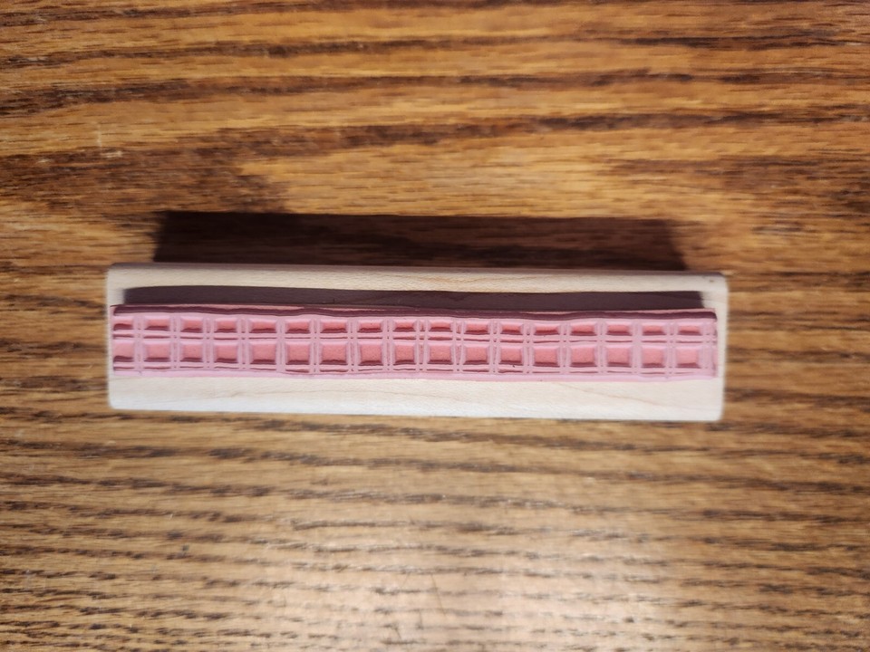 DOTS D.O.T.S. T106 Make it Plaid Blanket Border Rubber Stamp | eBay