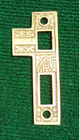 MEDIUM CEYLON PATTERN BRASS 4 1/4" DOOR STRIKE PLATE - REPRODUCTION ...