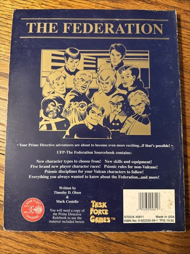 The Federation Sourcebook Task Force Games Prime Directive UFP #5811 | eBay