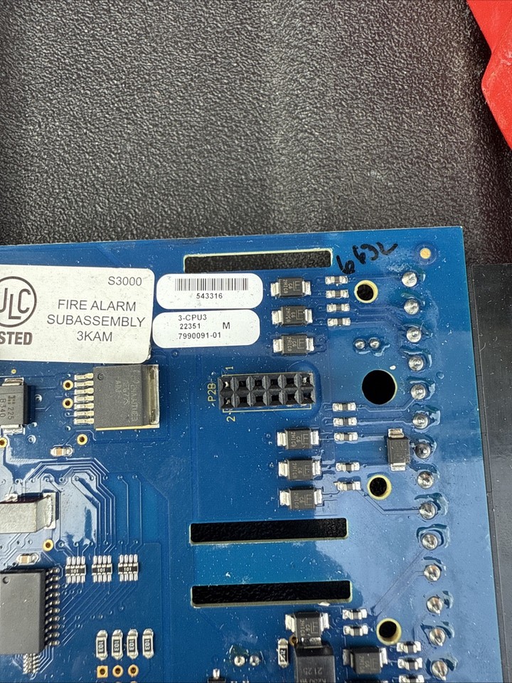 EST Edwards 3-CPU3 Fire Alarm System Board 3100648 REV 1.0 (CPU Fail ...