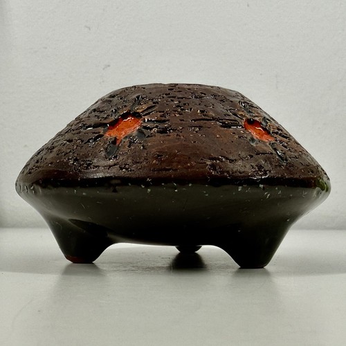 EKE BJEREN Ceramic CANDLE HOLDER for Gabriel 1972 Sweden Orange UFO ...