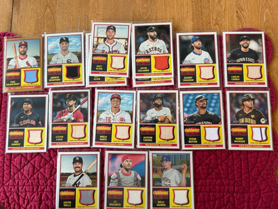 2025 Topps Heritage - CLUBHOUSE COLLECTION RELICS BATS JERSEYS GOLD ...