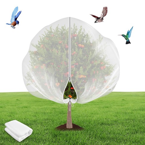 Fruit Tree Netting Cover with Zipper and Drawstring Large Bird Netting ...
