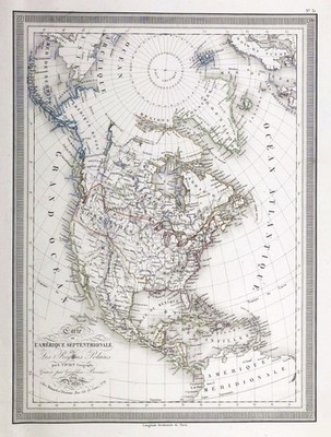 North America Amerika United States Amerique Karte map carte L.Vivien ...