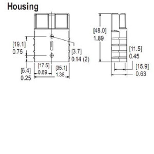 Anderson Power Products 992G1 Connector Housing Red Sb50 Series Plug ...