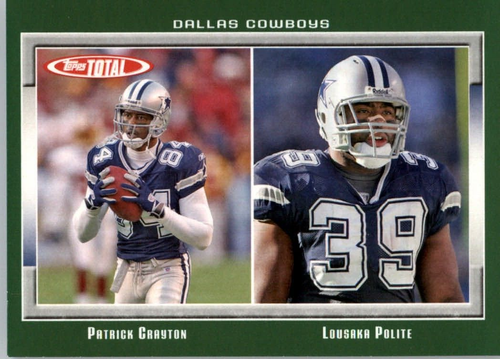 2006 Topps Total #221 Patrick Crayton, Lousaka Polite - Dallas Cowboys ...