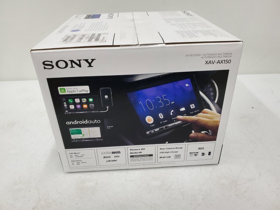 Sony XAV-AX150 Bluetooth 7" Android Auto Apple CarPlay Multimedia USB ...