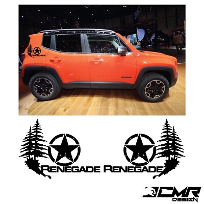 Pair Of Stickers Side Jeep Renegade And Wrangler Set 2 Graphic Decals ...