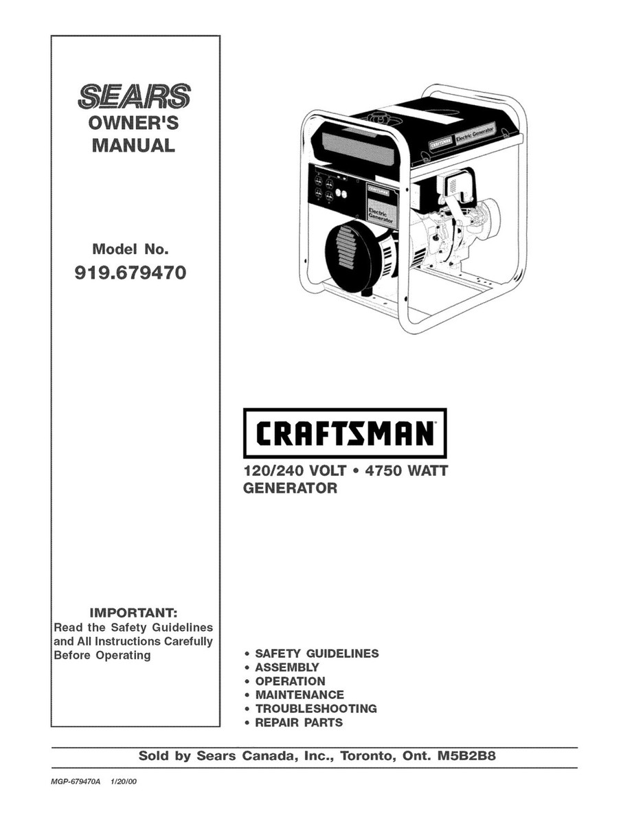 Sears Craftsman Portable Generators
