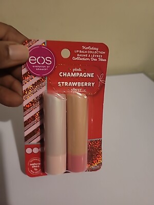 EOS Pink Champagne Strawberry Holiday Lip Balm Collection | eBay