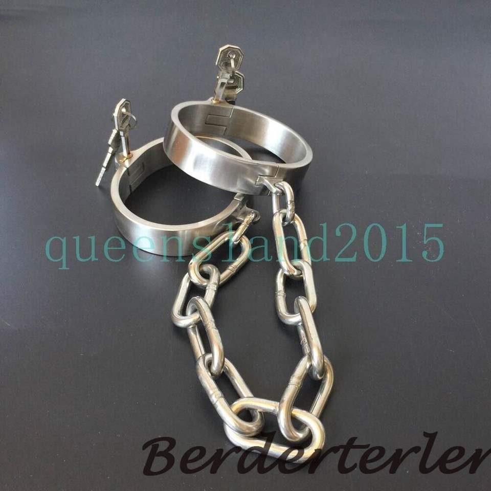 Heavy Duty Handcuff Ankle Neck Collar Cuffs Choker Stainless Steel ...