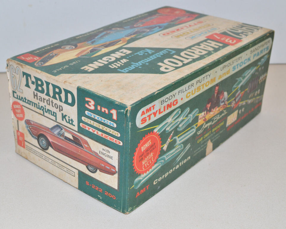 Vintage AMT 1962 3 IN 1 HARDTOP Customizing Kit Model Box ...