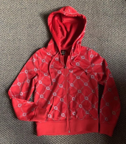 Akademiks Akdmks Red/Silver Full Zip 2 Pocket Hooded Hoodie Sweatshirt ...