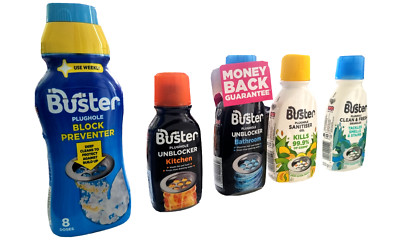 Buster Sink Drain Cleaning Bathroom Unblocker Plughole Dissolves Hair ...