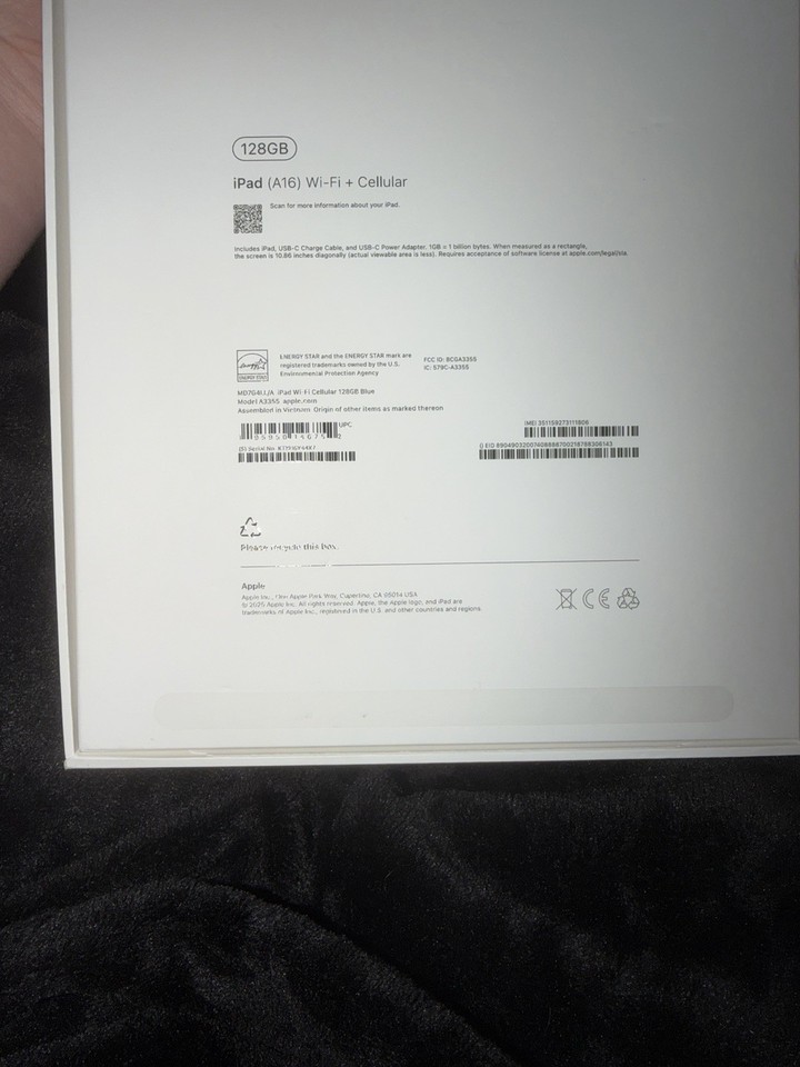 Apple iPad A16 11th Gen 2025 11-inch 128 Gbs WiFi Cellular And WiFi Blue | eBay