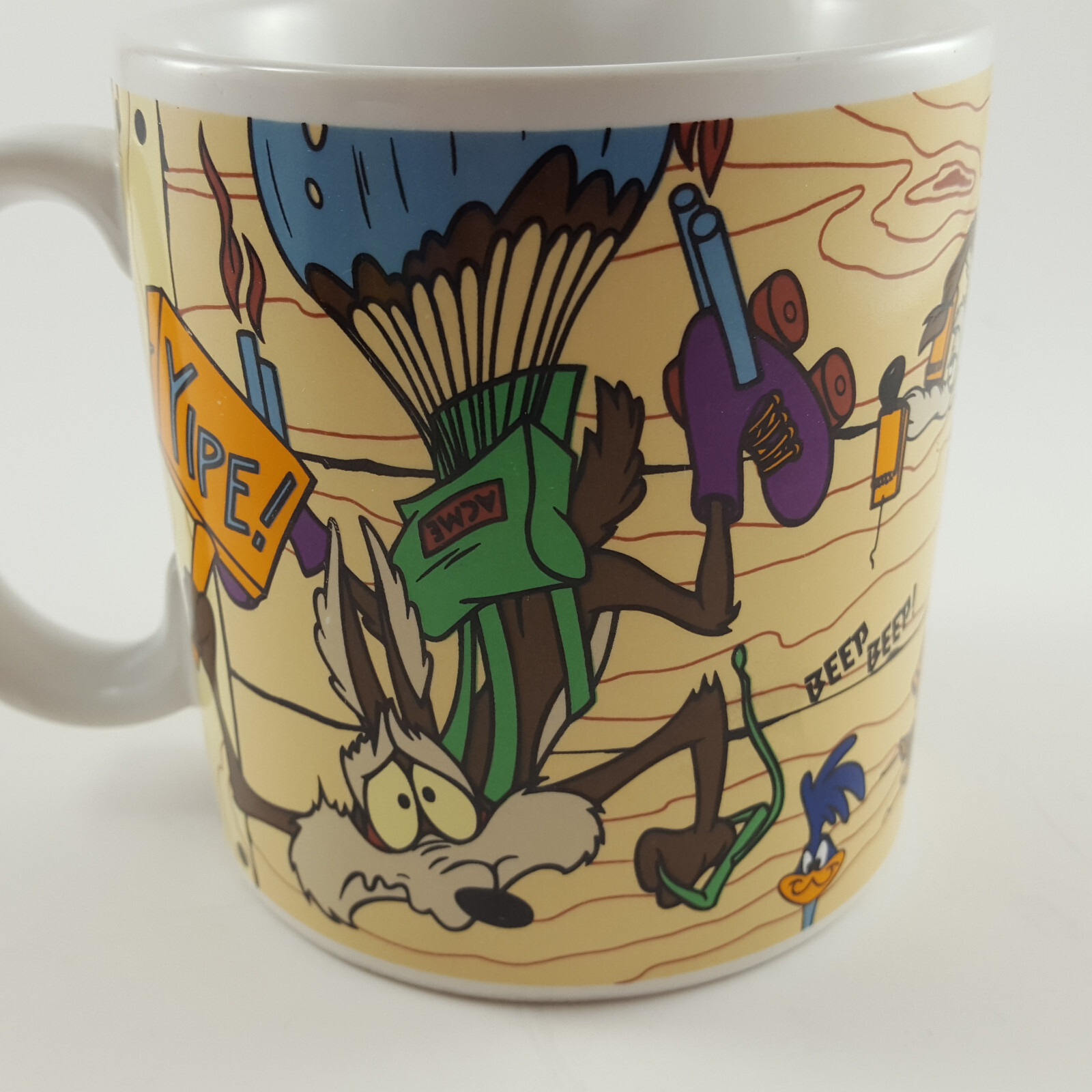 Vintage 1995 Wile E. Coyote Classic Genius Mug Warner Bros Looney Tunes ...