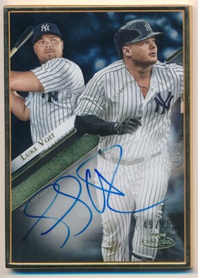 LUKE VOIT 2019 TOPPS GOLD LABEL GOLD FRAMED AUTOGRAPH YANKEES AUTO SP ...