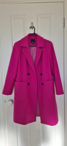 Marcs Wool (Very Soft Italian Fabric) Coat Fuchsia Size 6 | eBay Australia