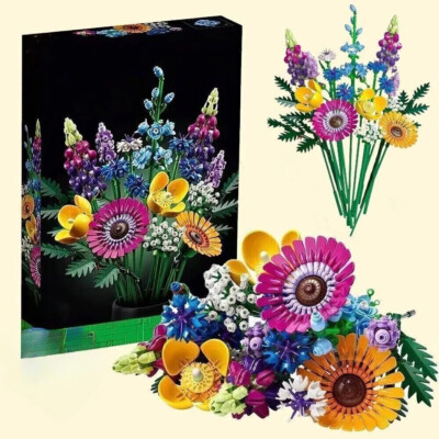 Wildflower Bouquet Set Artificial Flowers with Poppies Lego Bricks ...