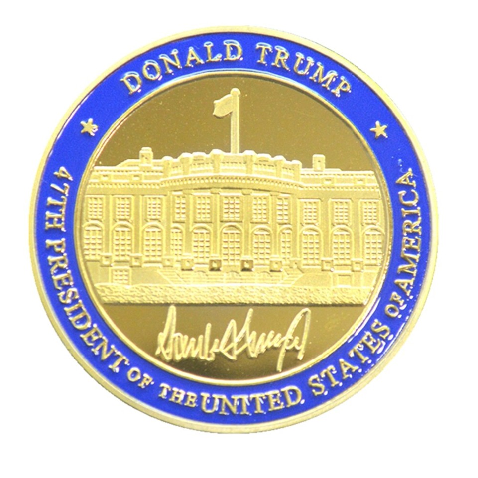 10pcs Trump the 47th President Signature & White House Challenge Coin ...